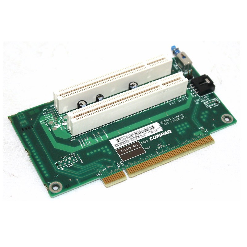 Carte PCI COMPAQ Riser Card PCI 011248-001 2x PCI 1x AUXILIARY CD Audio ...