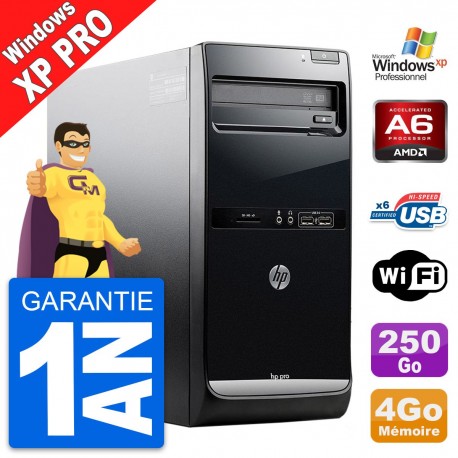 PC Tour HP Pro 3405 MT AMD A6-3600 RAM 4Go Disque Dur 250Go Windows XP ...