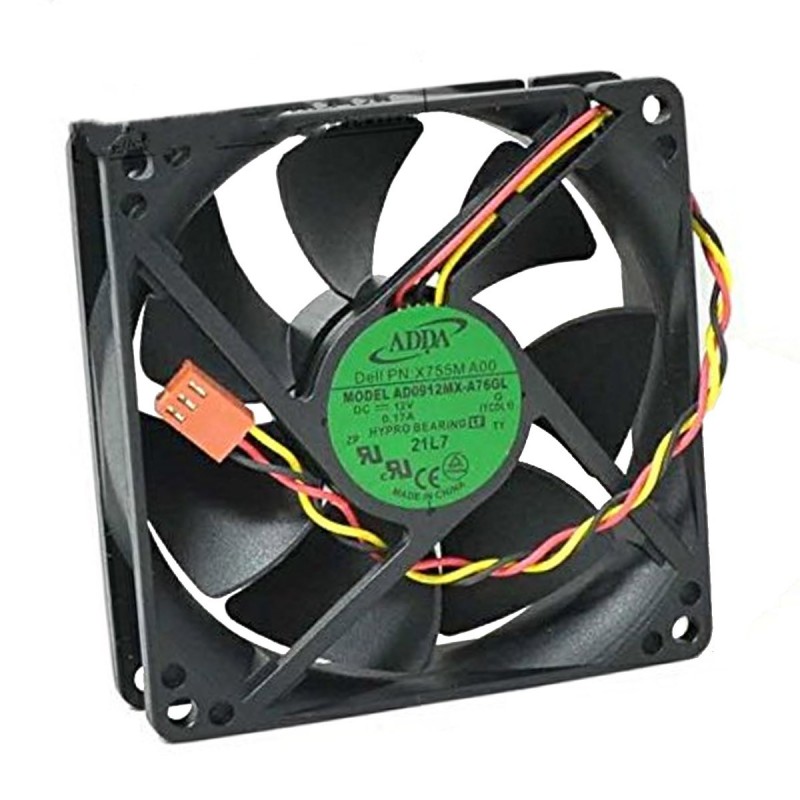 Ventilateur PC ADDA AD0912MX-A76GL Dell 390 3010 3020 Tour 0X755M X755M 3-Pin - MonsieurCyberMan