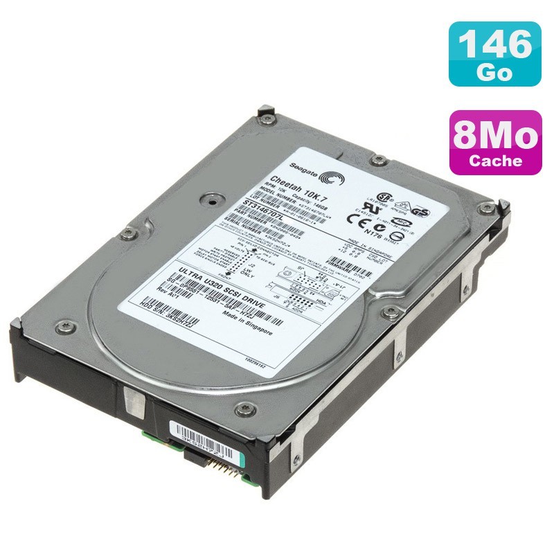 Disque Dur 146Go SCSI 3.5" Seagate Cheetah 10K.7 ST3146707LC Ultra U320 ...