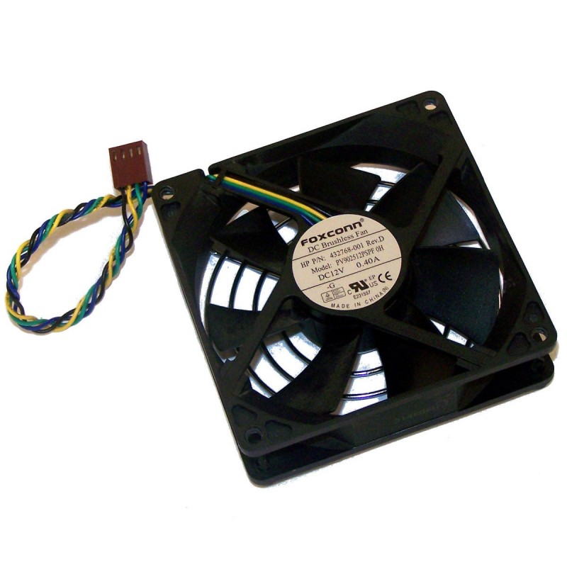 Ventilateur PC FOXCONN HP PV902512PSPF 0H 432768-001 92x92x25mm 12V 4-Pin 15cm - MonsieurCyberMan