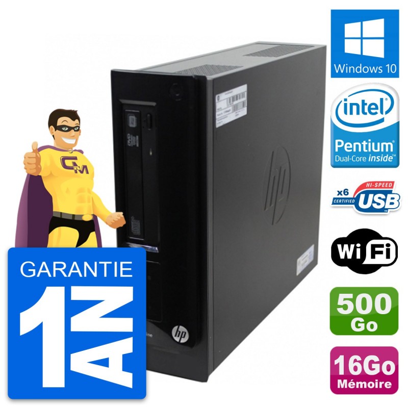 PC HP Pro 3300 SFF Intel Pentium G630 RAM 16Go Disque Dur 500Go Windows ...