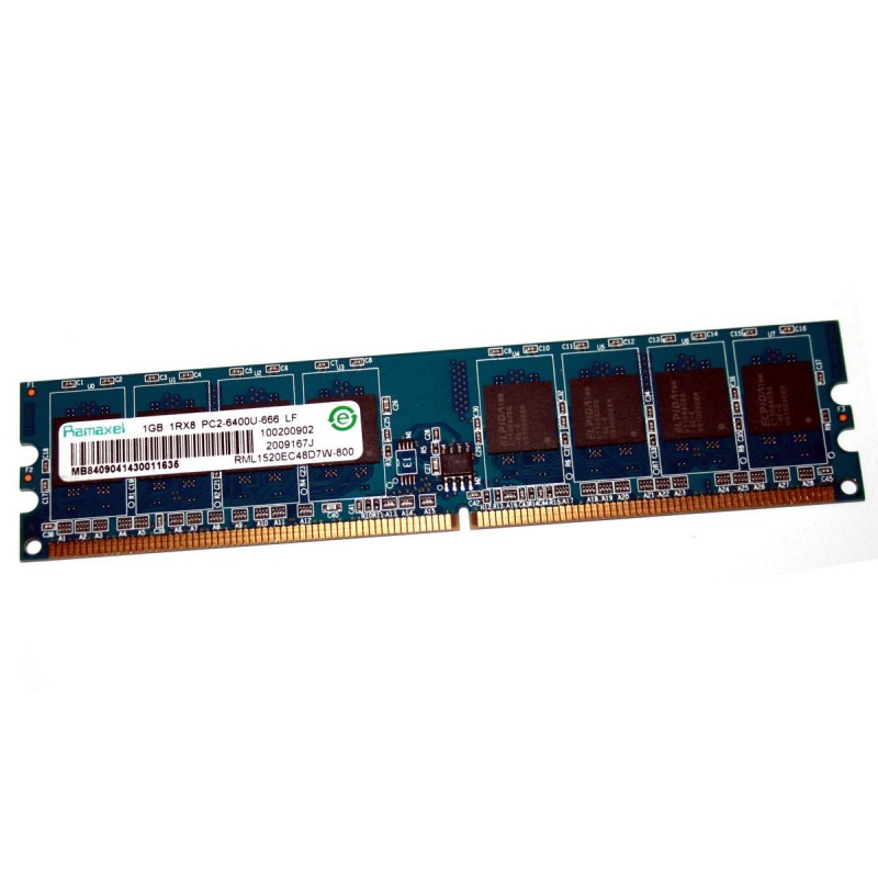 1Go RAM RAMAXEL RML1520EC48D7W-800 DDR2 PC2-6400U 800Mhz 1Rx8 1.8v CL6 ...