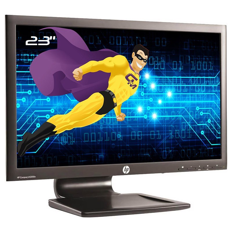 Ecran PC Pro 23" HP LA2306x VESA 16:9 VGA DVI DP 1920x1080 LCD TN TFT ...