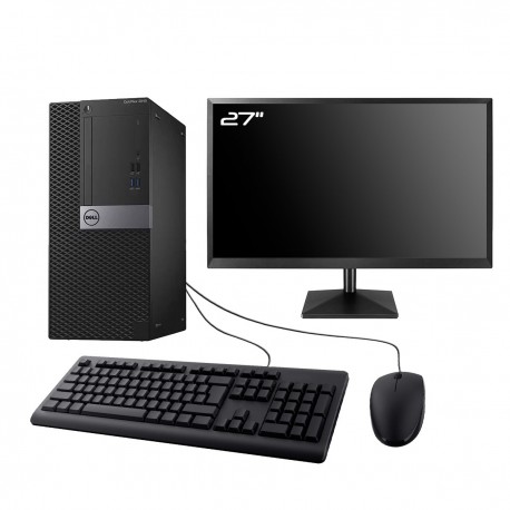 PC Dell 3040 Tour Ecran 27" Gaming GTX 1650 i7-6700 RAM 16Go SSD 240Go ...