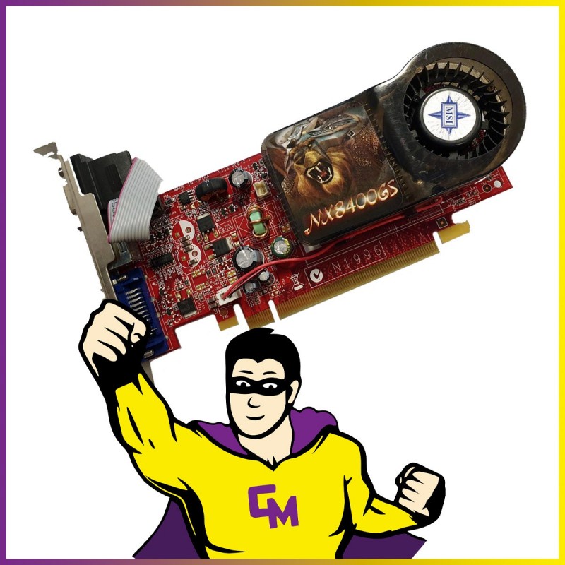 Carte Graphique MSI GeForce NX8400GS TD256E 256Mo VGA S-Video DVI High ...