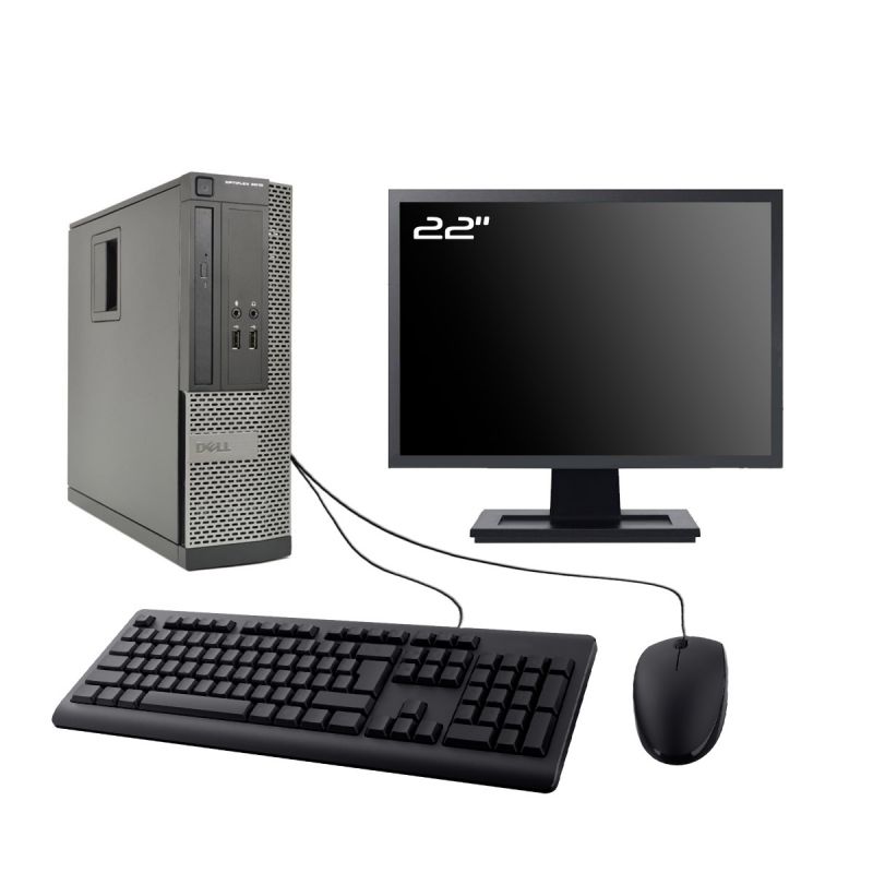 PC Dell Optiplex 3010 SFF Ecran 22" Intel I7-3770 RAM 8Go SSD 2To W10 Wifi - MonsieurCyberMan