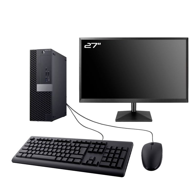 PC Dell OptiPlex 5070 SFF Ecran 27" Intel I7-8700 RAM 16Go SSD 4To Wifi ...