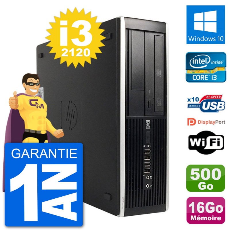 PC HP Compaq 6200 Pro SFF Intel i3-2120 RAM 16Go Disque 500Go Windows ...