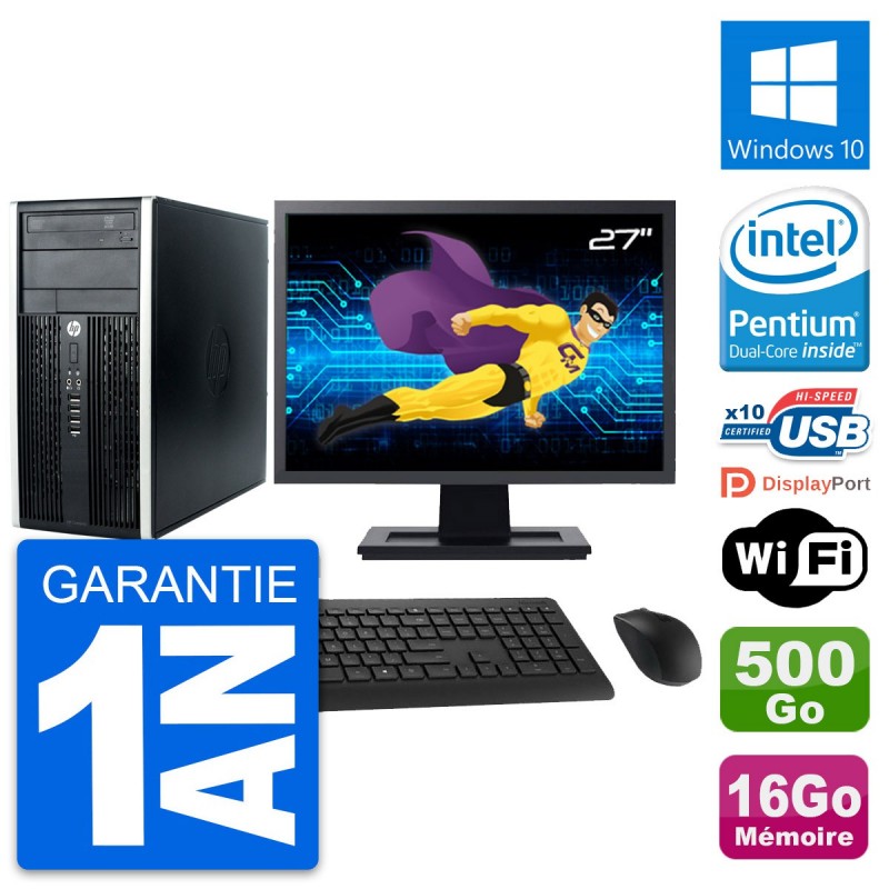 PC Tour HP Pro 6300 CMT Ecran 27" G630 RAM 16Go Disque Dur 500Go ...